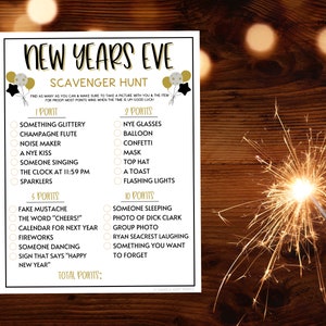 New Years Eve Scavenger Hunt Game New Years Games New Years Eve Party ...