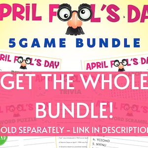 April Fool's Day Trivia Game | April Fools Party Games | Printable Game ...