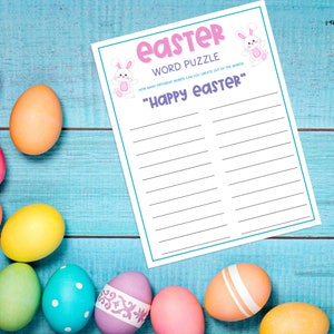 Easter Word Puzzle | Printable Easter Games | Party Games | Happy ...