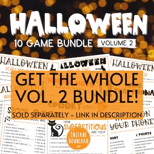 Whats Your Halloween Name Game Halloween Printable Games Spooky Fun ...