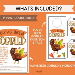 You've Been Gobbled Printable Thanksgiving Game Kit | Friendsgiving ...