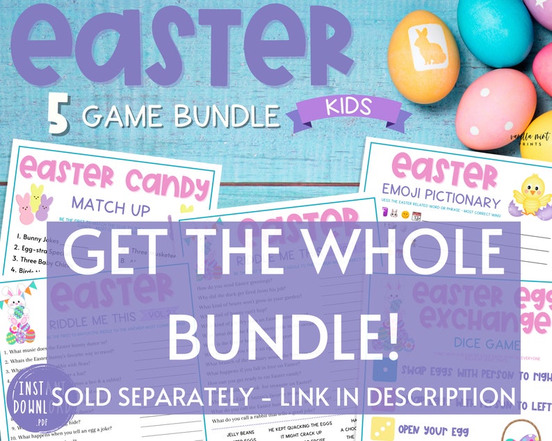 Easter Word Scramble Game Printable Easter Games Party | Etsy