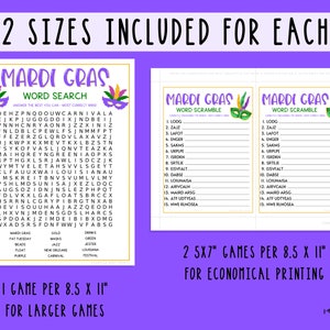 Mardi Gras 10 Game BUNDLE | Fat Tuesday Party Games | Carnival | Mardi ...
