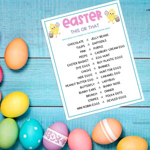 Easter This or That Game | Printable Easter Party Games | Easter ...