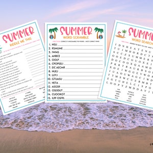 Summer 10 Game BUNDLE | Printable Summertime Games | Party Games PACK ...