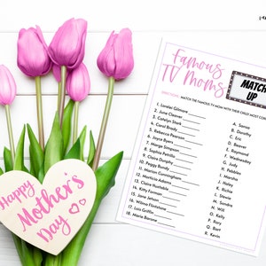 Famous TV Moms Match up Trivia Game | Mothers Day Games | Television ...