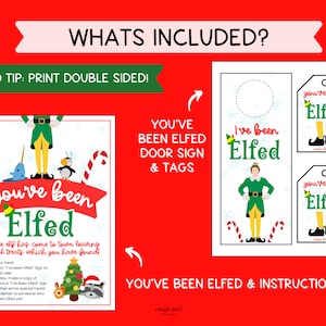 You've Been Elfed Printable Christmas Game Kit | Elf Secret Santa ...