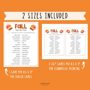 Fall This or That Game | Printable Autumn Party Game | Fall Time ...