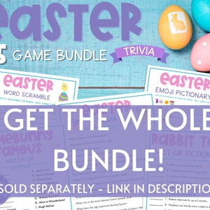 Easter 10 Game Bundle VOLUME 2 | Ten Printable Easter Party Games ...