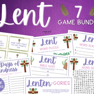 Lent 7 Game Activity Bundle | Seven Printable Party Games | Easter ...