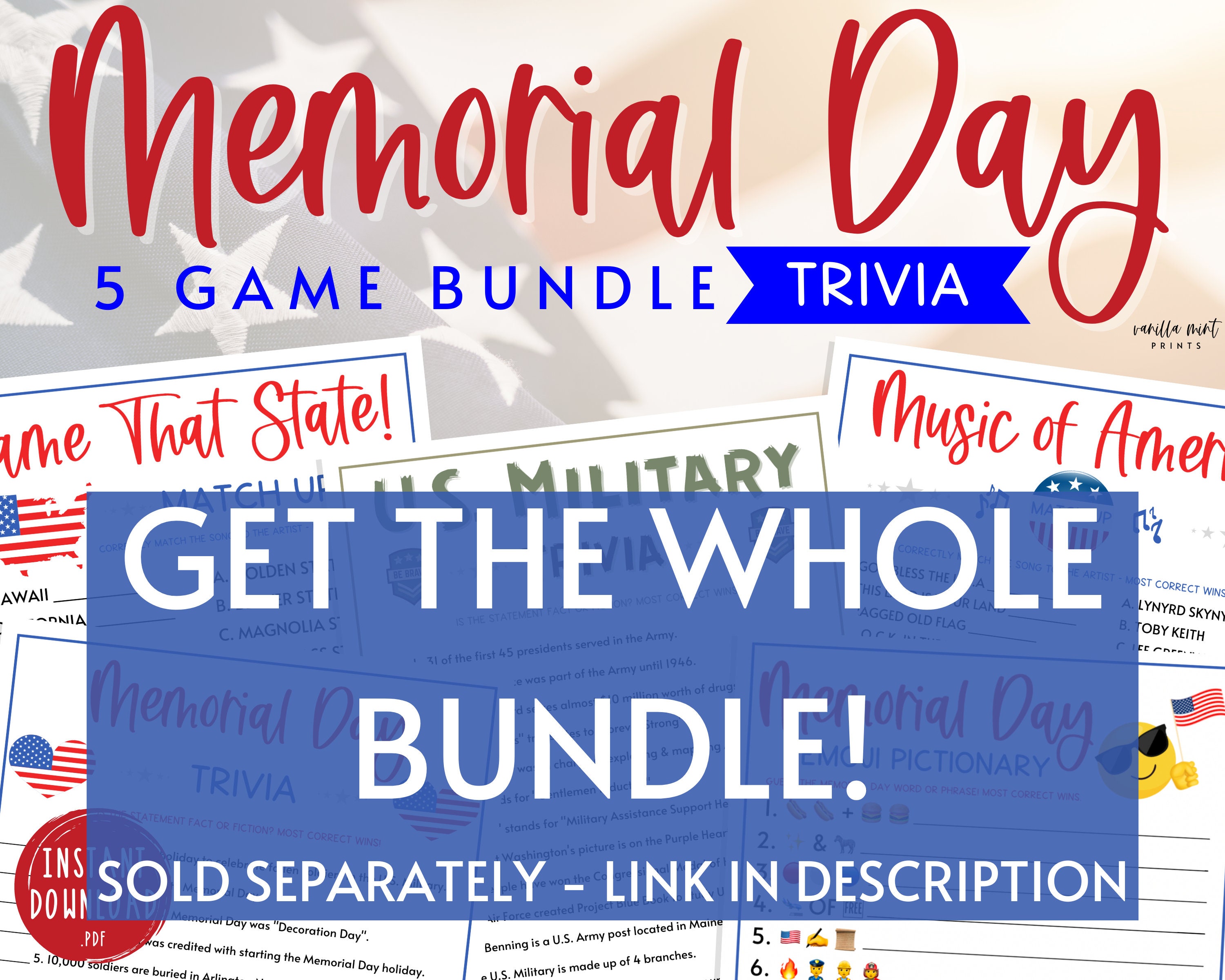 Memorial Day Word Search Game Printable Memorial Day Party - Etsy