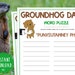 Groundhog Day Word Puzzle Game Punxsutawney Phil Printable Games Party ...