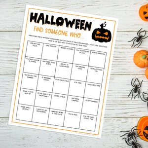 Halloween Find Someone Who Party Game Halloween Party Games | Etsy