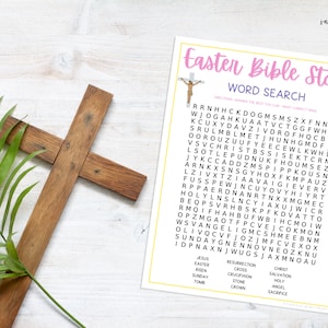 Easter Bible Story Word Search | Printable Easter Games | Party Games ...