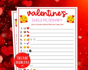 Valentine's Romantic Movie Emoji Pictionary Game | Fun Valentine's Day ...