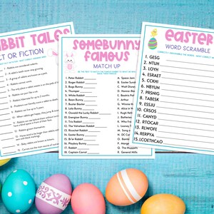 Easter 5 TRIVIA Game Bundle | Five Printable Easter Party Games ...