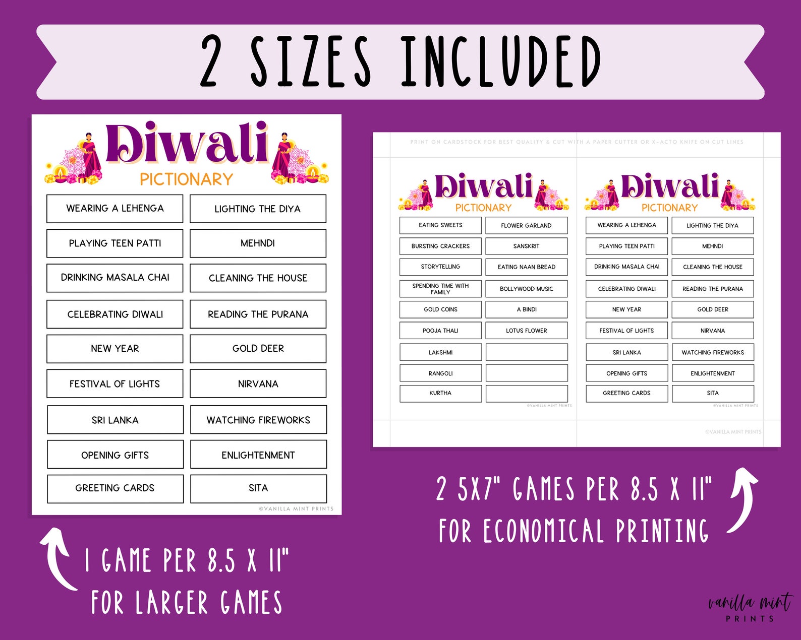 Diwali Pictionary Game Printable Festival of Lights Party - Etsy Canada