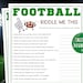Football Riddle Me This Game Football Super Bowl Party Games Printable ...