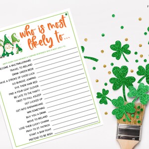 St. Patrick's Day Who is Most Likely to Game Icebreaker Irish St ...