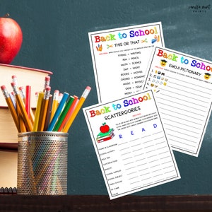 Back to School 10 Game BUNDLE | First Day of School Activities | Games ...
