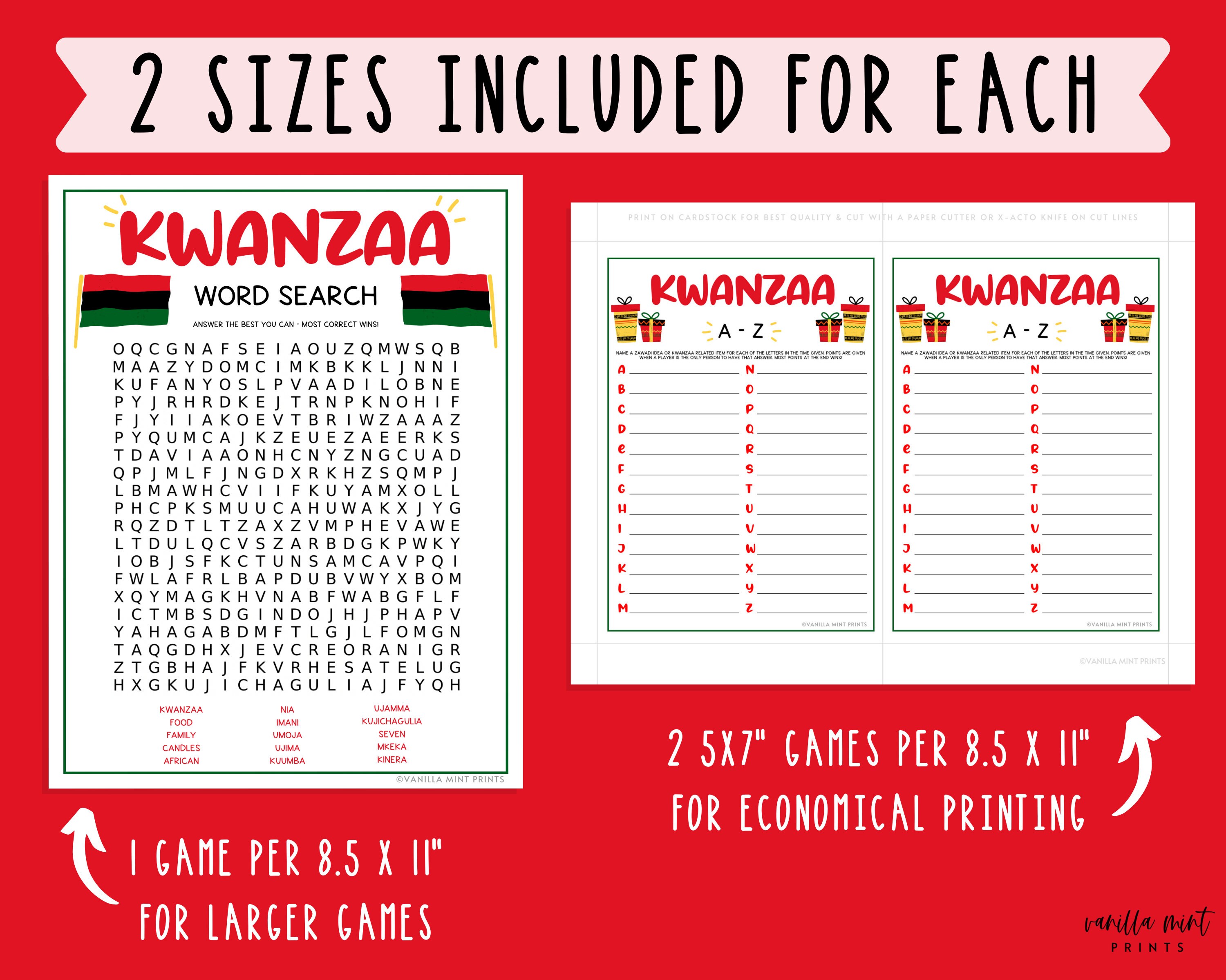 Kwanzaa 10 Game BUNDLE Printable Kwanzaa Party Games Fun - Etsy