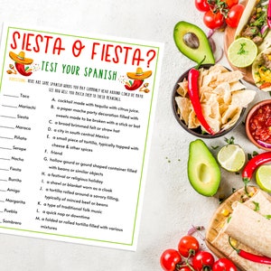 Cinco de Mayo Siesta o Fiesta Game Mexican Party Games Fun | Etsy