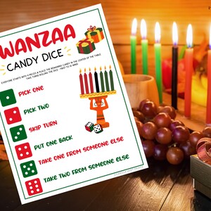 Kwanzaa Candy Dice | Printable Kwanzaa Party Games | Fun Activities for ...