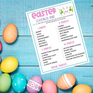 Easter Scavenger Hunt Game Printable Easter Games Party | Etsy