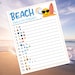 Beach Emoji Pictionary Game | Printable Summertime Games | Fun Beach ...