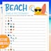 Beach Emoji Pictionary Game | Printable Summertime Games | Fun Beach ...