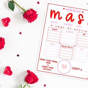 Valentine's Day MASH Game | Fun Valentine's Day Printable Party Games ...