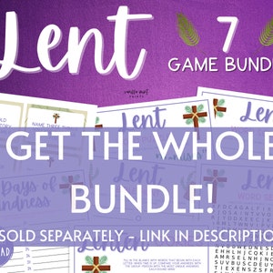 Lent Word Puzzle | Lenten Printable Party Games | Easter Activities for ...