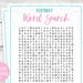 Teen Slumber Party Games Word Search Girls Sleepover Birthday Party ...