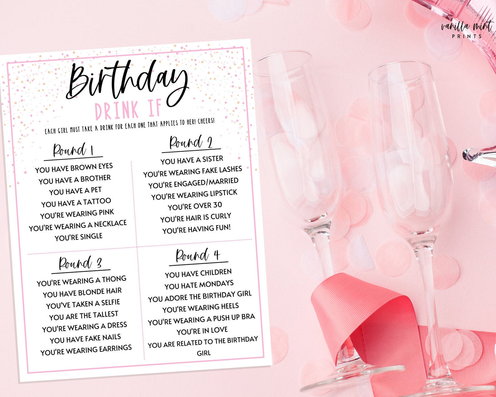 Adult Birthday Party Games BUNDLE 7 Birthday Party Games for - Etsy