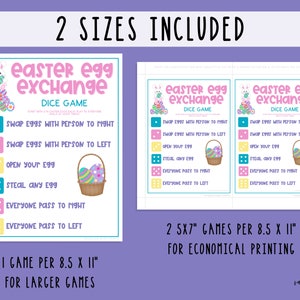 Easter Egg Exchange Dice Game | Printable Easter Games | Party Games ...