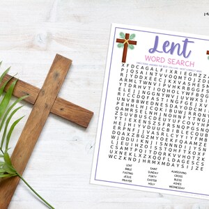 Lent Word Search | Lenten Printable Party Games | Easter Activities for ...