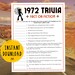 1972 Trivia | 70s Pop Culture Trivia | Fact or Fiction | 50th Birthday ...
