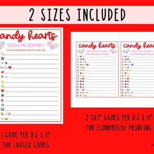 Valentine's Day Candy Hearts Emoji Pictionary Game | Fun Valentine's ...