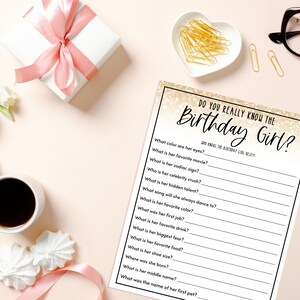 Adult Birthday Party Games | Do You Really Know the Birthday Girl ...