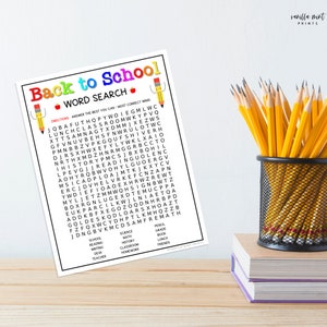 Back to School Game | Word Search | First Day of School Activities ...
