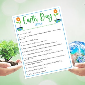 Earth Day Trivia Game | Fun Printable Spring Games | Environmental ...