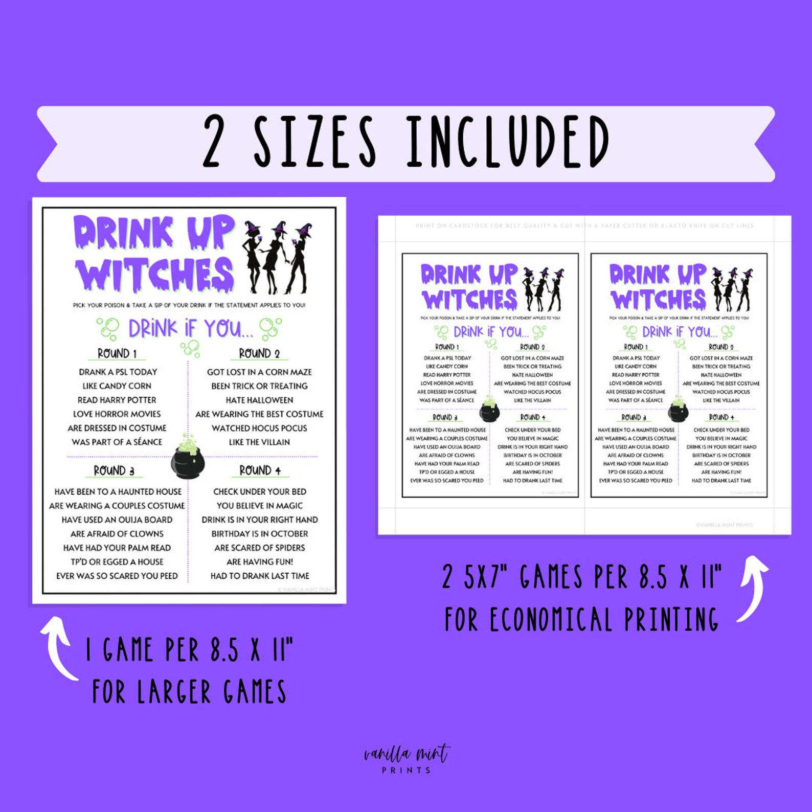 Witches Night Out Drinking Game Drink up Witches Drink If Fun Halloween ...