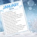January Trivia Game Printable Month Party Games Wintertime Activities ...
