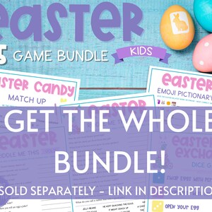 Easter 5 KIDS Game Bundle | Five Printable Easter Party Games | Easter ...