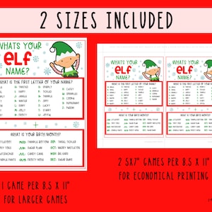Whats Your Elf Name Game | Funny Christmas Printable Name Games ...