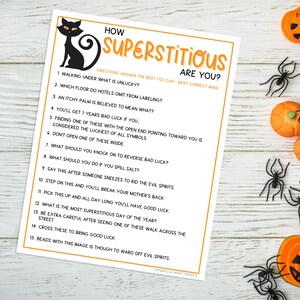 Halloween Superstitious Trivia Game | Superstition Games | How ...