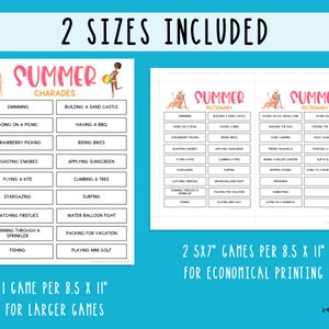 Summer Charades Game | Printable Summertime Games | Fun Summer Party ...