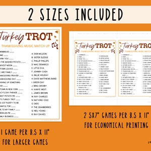 Thanksgiving Turkey Trot Music Match up Game | Thanksgiving Printable ...