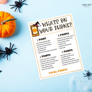 Halloween What's on Your Phone Party Game Halloween Party Games for ...