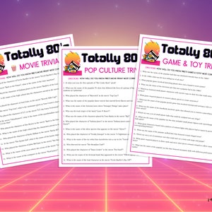 Totally 80's 10 Game BUNDLE | Printable 1980s Games | 40th Birthday ...